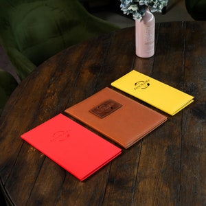PU Leather Restaurant Menu Cover, Menu Sleeve Folder With Logo ...