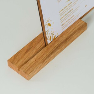 2 in 1 Table Stand and Menu Board for A5/A4 Sheets, Wooden Table Sign ...
