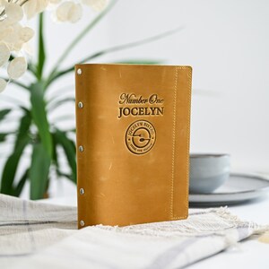Menu Holder With Ring Binder for Changeable Sheets, Soft Leather Menu ...