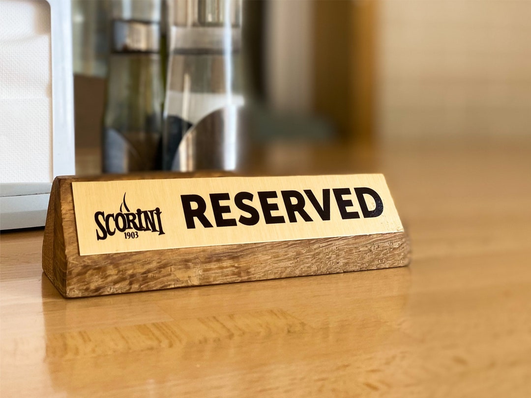 Tabletop Reserve Plate, Reserved Table Sign, Reserved Sign, Table ...