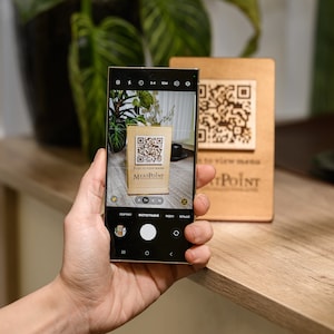 QR Code Stand, Scan to Pay Sign, Wooden QR Code Stand, Personalized QR ...