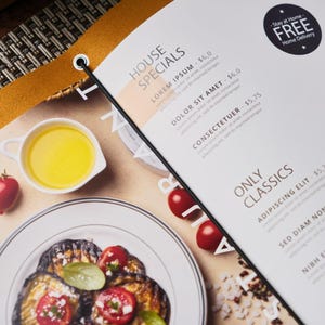 Soft Leather Menu Holder for Binded Sheet, Cover for Restaurants and ...