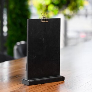 Table Stand Menu Holder With Brass Clip for A5 / Half Letter – Wooden ...