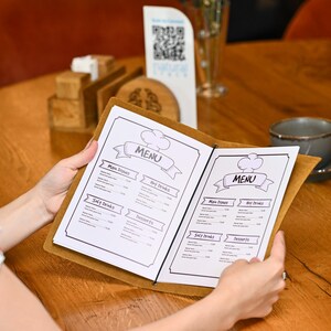 Soft Leather Menu Holder for Binded Sheet, Cover for Restaurants and ...