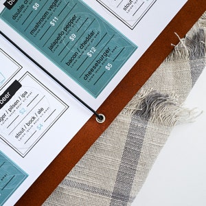 Leather Menu Folder A4/A5, Menu Holder With Embossing, Restaurant Menu ...