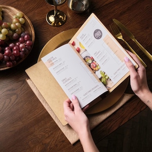 Hard Cover Menu Holder, Leather Menu Cover, Menu Holder With Embossing ...