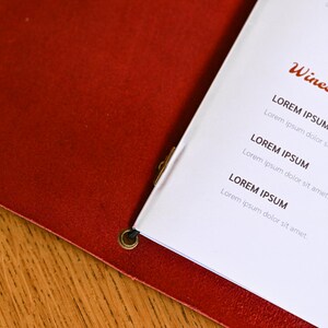 Soft Leather Menu Folder A4/A5, Menu Holder With Embossing, Restaurant ...