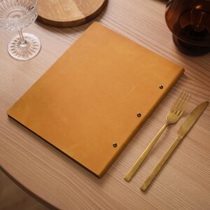 Leather Menu Board, Dinner Menu Holder, Leather Clipboard, Restaurant ...