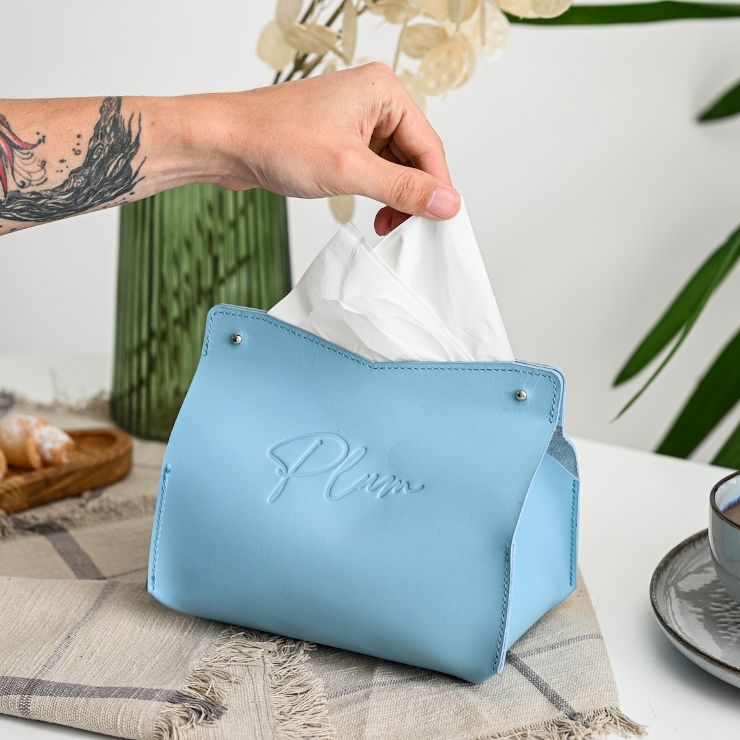 Hotel Room Napkin Storage, Leather Hotel Tissue Box With Logo Embossing ...