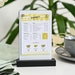 Table Stand Menu Holder With Brass Clip, Wooden Table Clipboard, Black ...