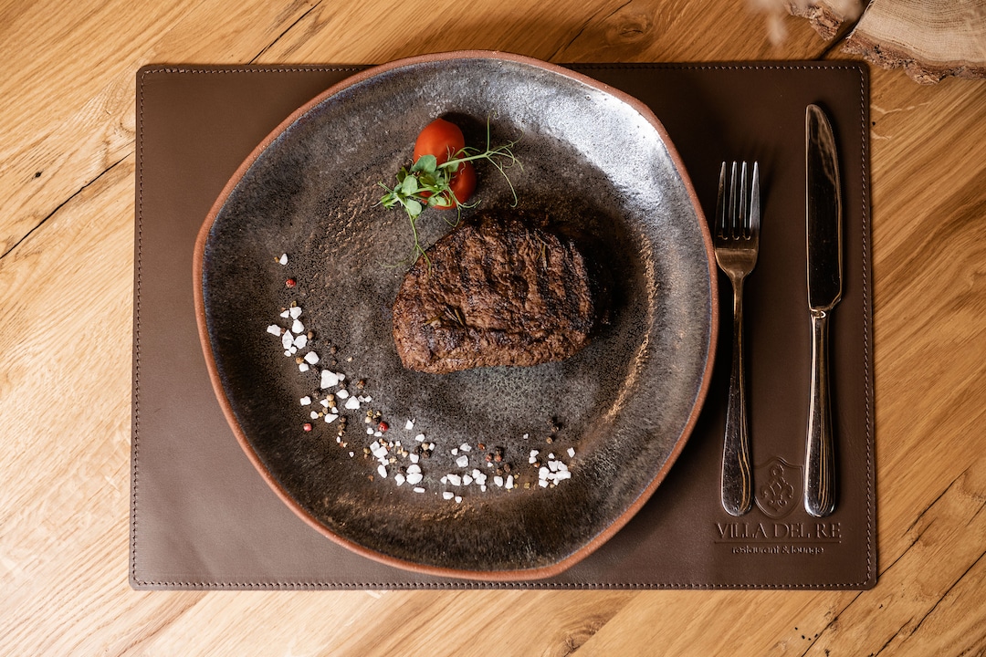 Custom Leather Placemat, Personalized Restaurant Table Mat, Luxury ...