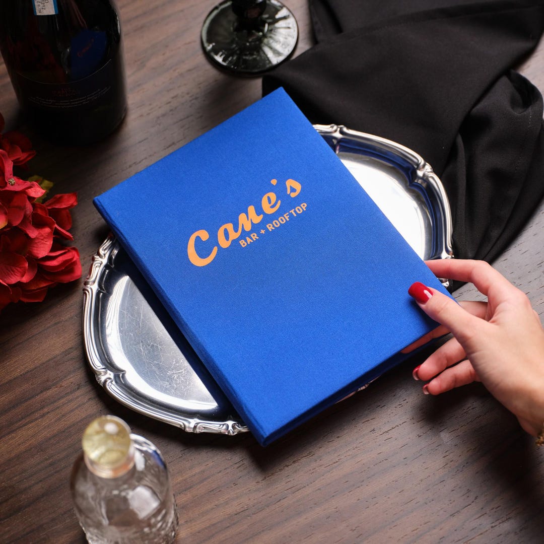 Custom Fabric Menu Cover, Stylish Menu Sleeve, Restaurant Document ...