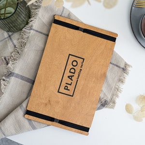 Wooden Menu Board With Elastic Band Fixing, Engraved Menu Holder, Drink ...