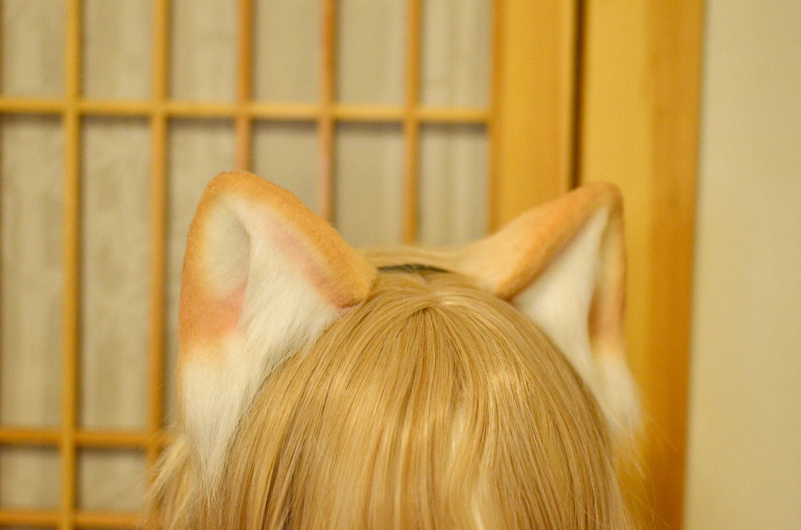 Cute Cat Ears And Tail Realisticorange Cat Ears Headbandhair Etsy