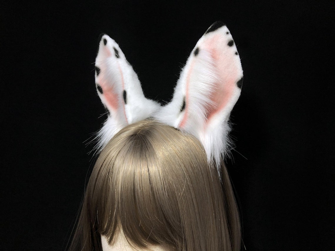 5.2 Realistic Spots Rabbit Ears Headbandcow's - Etsy