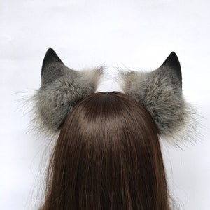 3.6 Luxury Realistic Gray Wolf Ears HeadbandWolf | Etsy