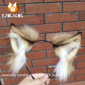 Handmade Realistic Wolf Ears and Tail Set Cosplay,faux Fur Werewolf Ear ...