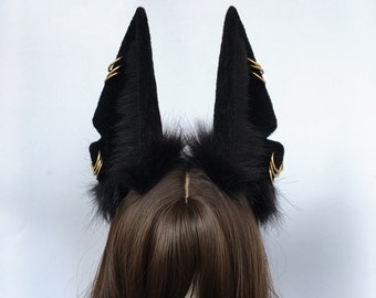 Oreille de loup Anubis réaliste oreille d'animal gris - Etsy France
