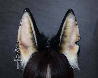 Oreille de loup Anubis réaliste oreille d'animal gris - Etsy France
