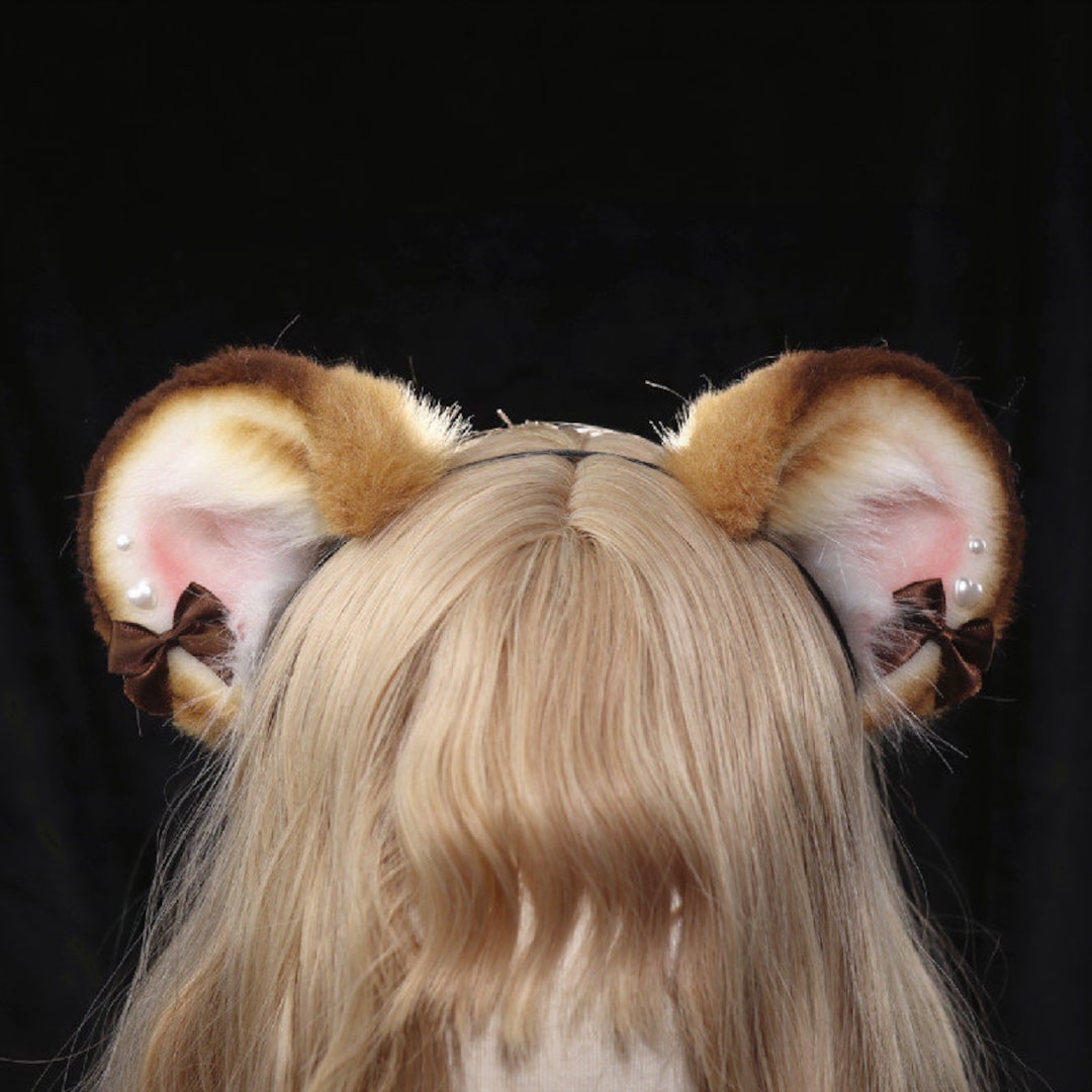 Cute Brown Bear Ears Headband With Accessoriessweet Bear Etsy