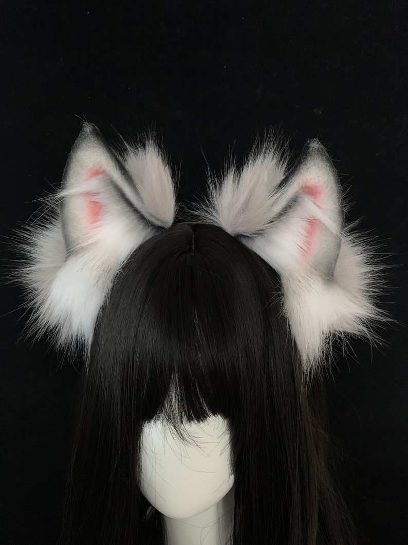 Realistic Wolf Ears And Tail Cosplaywolf Plush Toywolf Ears Etsy
