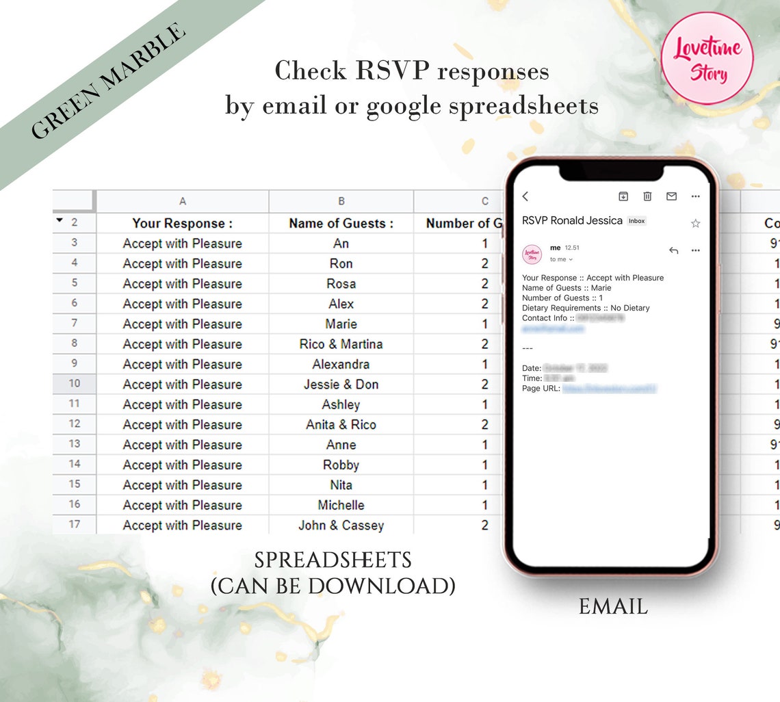 Digital Wedding Invitation & RSVP Mini Wedding Website - Etsy