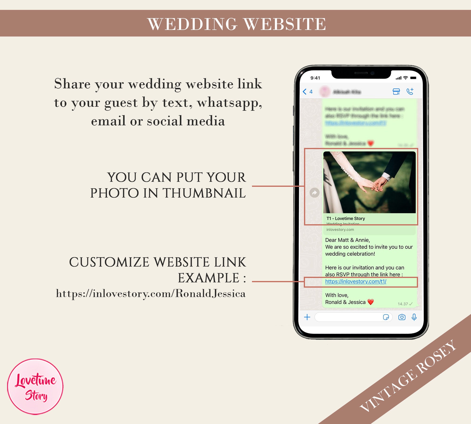 Digital Wedding Invitation & RSVP Special Set, Mini Wedding Website ...