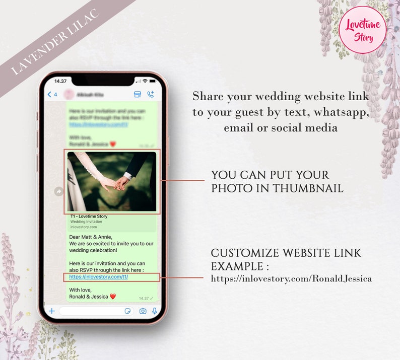Digital Wedding Website Invitation Online Digital & RSVP - Personalized ...
