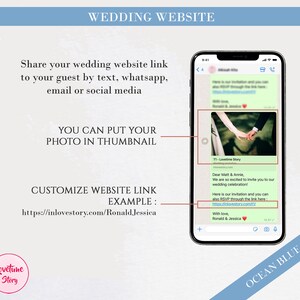 Digital Wedding Invitation & RSVP - Mini Wedding Website - Nature Ocean ...