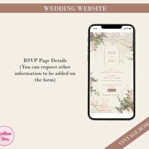 Digital Wedding Invitation & RSVP Special Set, Mini Wedding Website ...