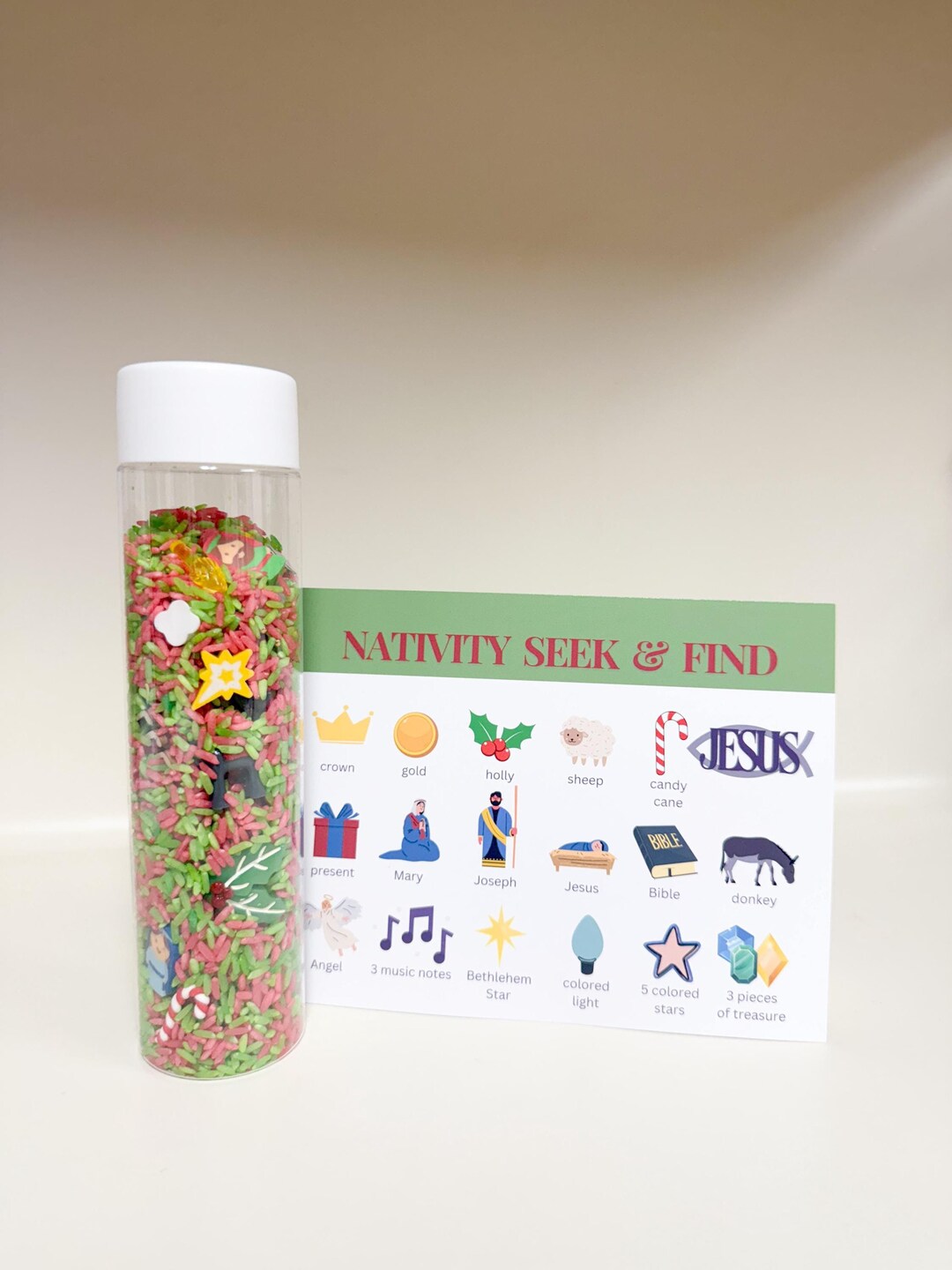 I Spy Nativity Bottle seek and Find, Sensory, Christmas Stocking ...