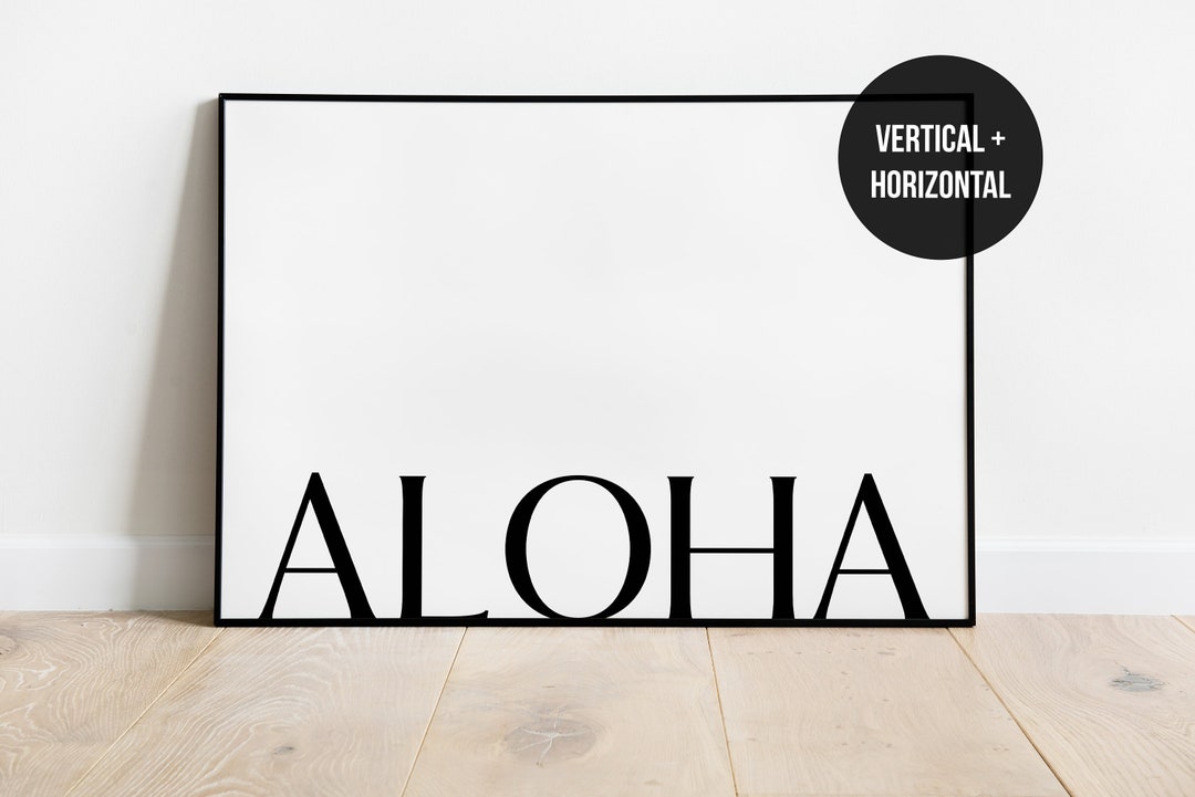 ALOHA Printable Art, Hawaii Print, Aloha Wall Art, Hawaiian Decor ...