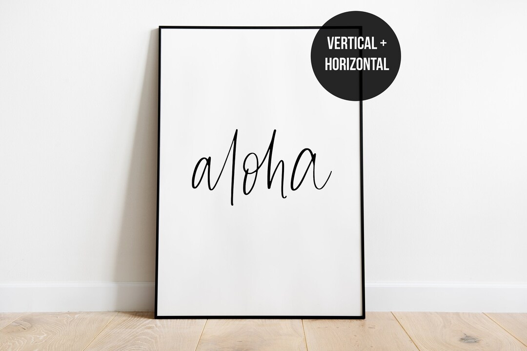 ALOHA Printable Art, Hawaii Print, Aloha Wall Art, Hawaiian Decor ...