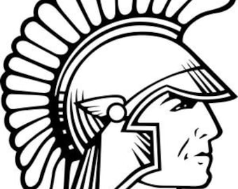 Trojan Mascot Svg - Etsy