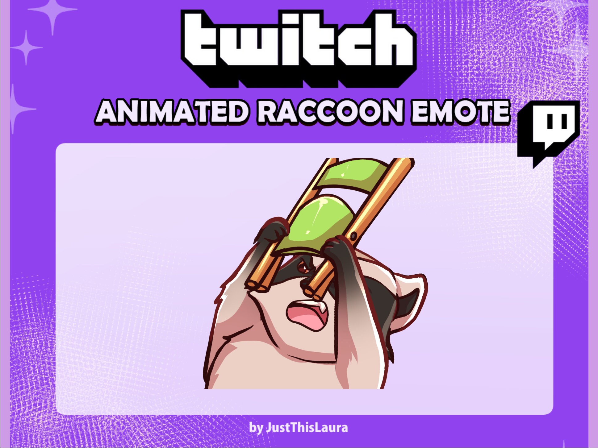 Animated Raccoon Emote - Folding Chair Rage - Etsy
