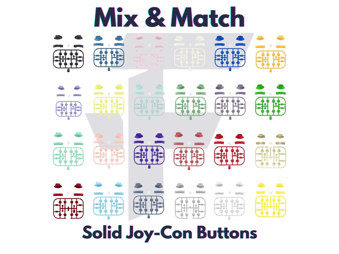 Custom Solid Color Button Kit for Nintendo Switch Joy-cons - Etsy