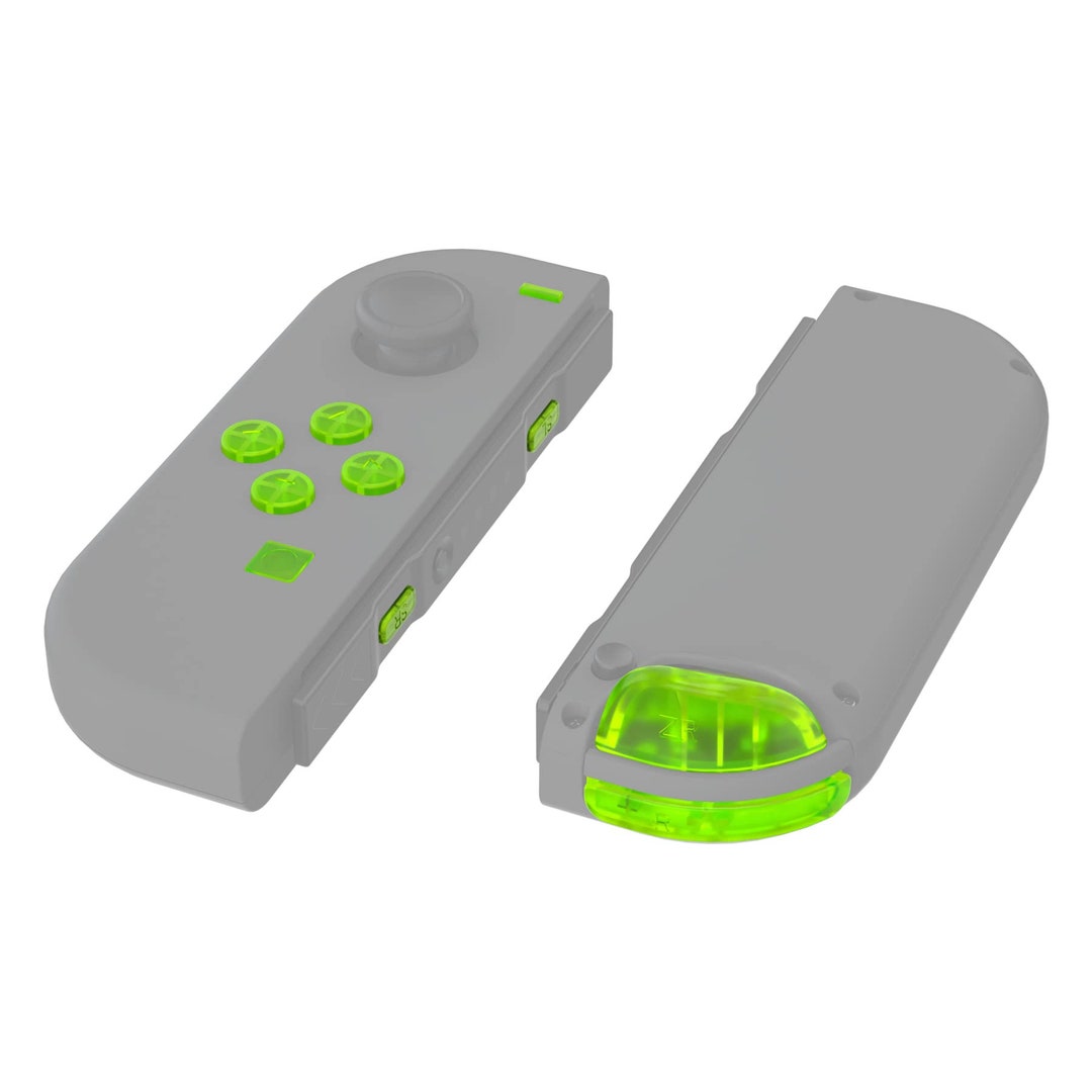 Custom Clear Lime Green Replacement Button Kit for Nintendo Switch Joy ...