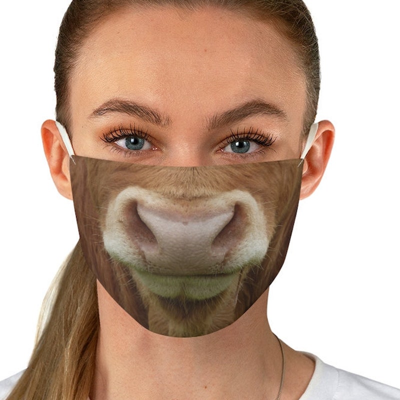 Cow Face Mask - Etsy