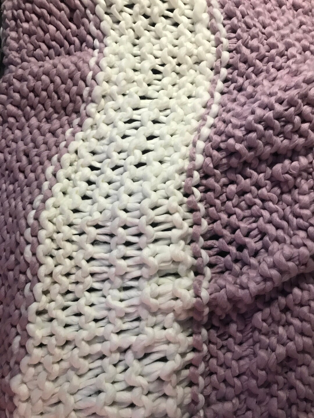 Chunky Hand Knit Blankets - Etsy