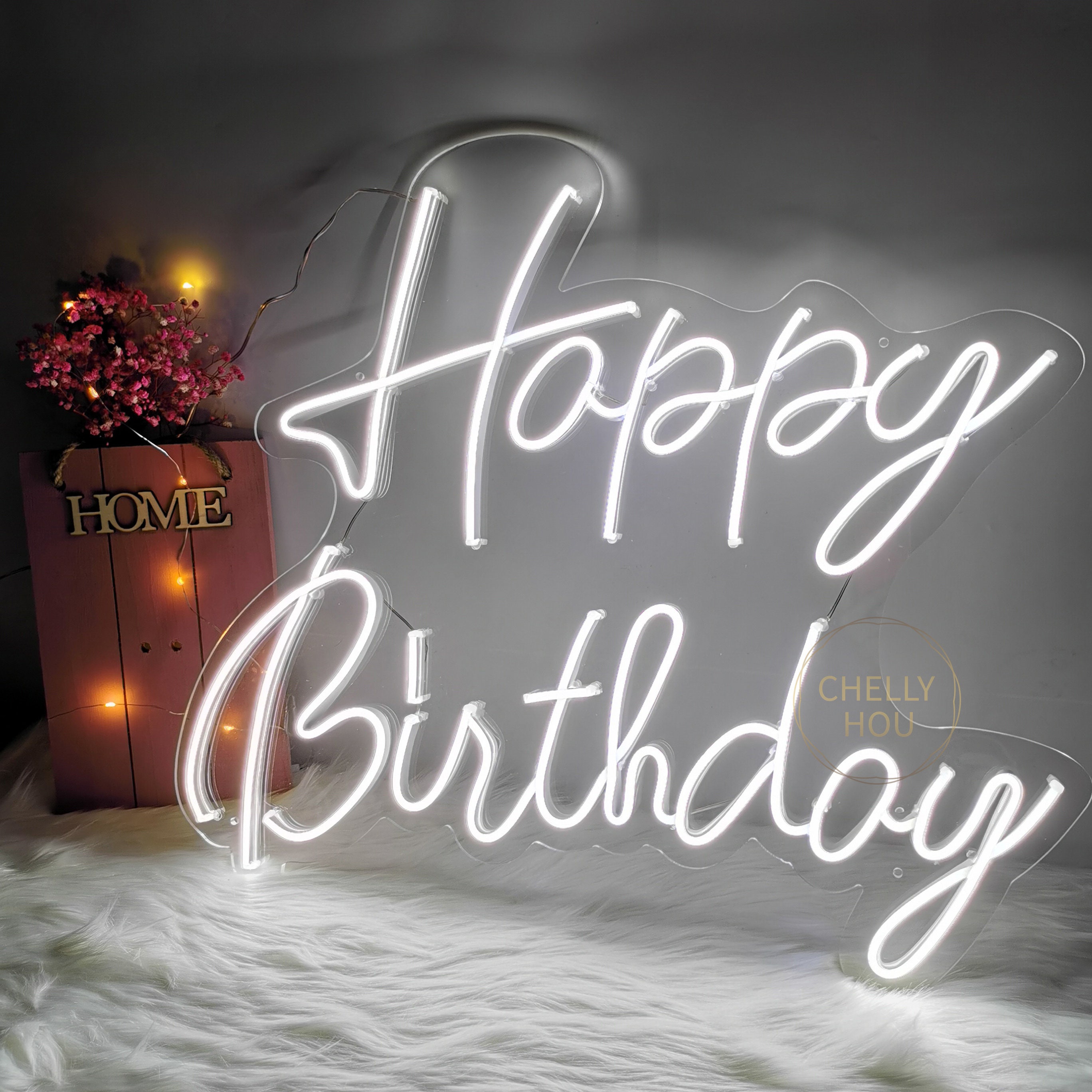 Custom Happy Birthday Neon Sign Flex Led Custom Birthday Party - Etsy ...