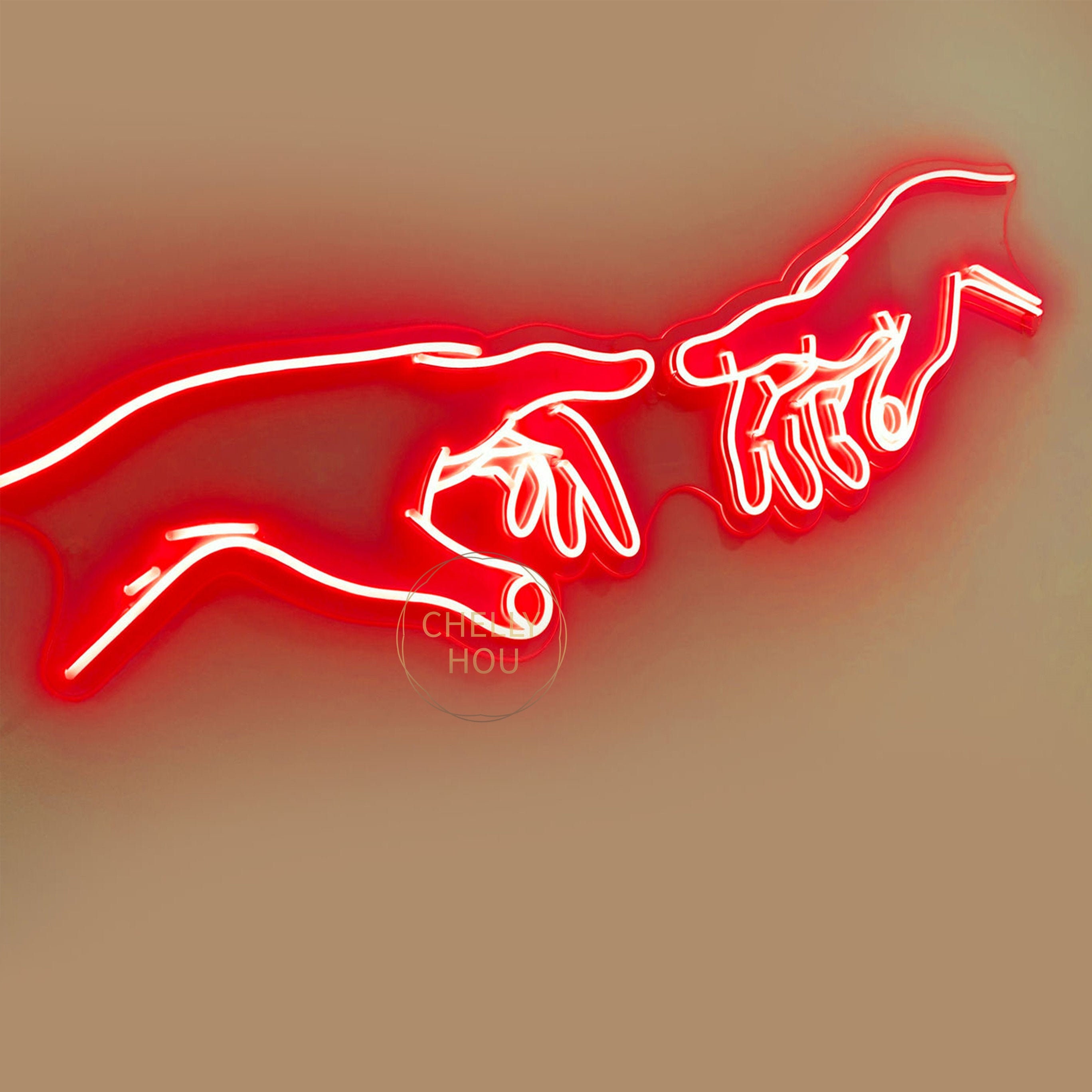 Creation of Adam Sign Neon Sign light Neon sign bedroom | Etsy