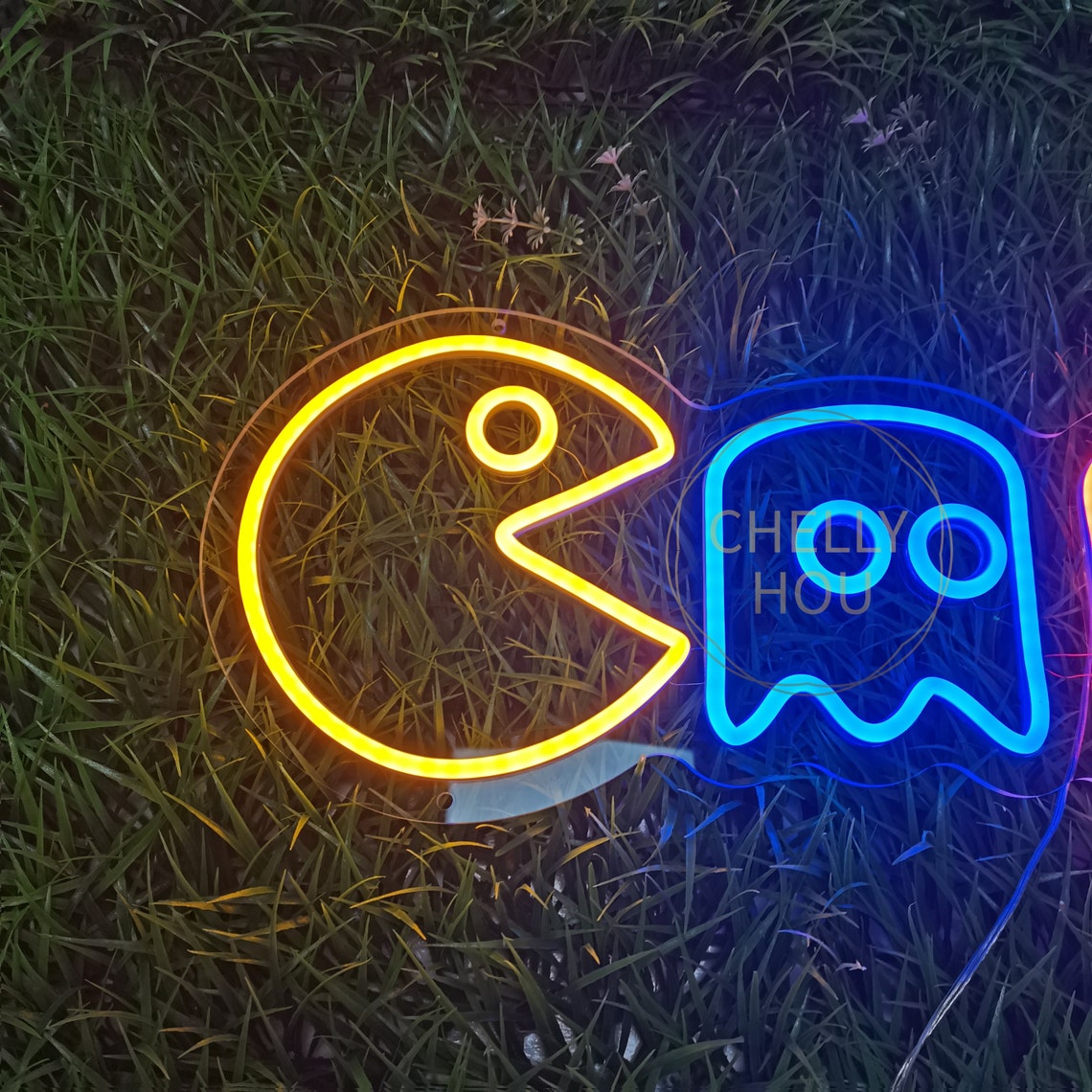 Pac Man &Ghosts LED Neon Sign Panneau de salle de jeux Art | Etsy
