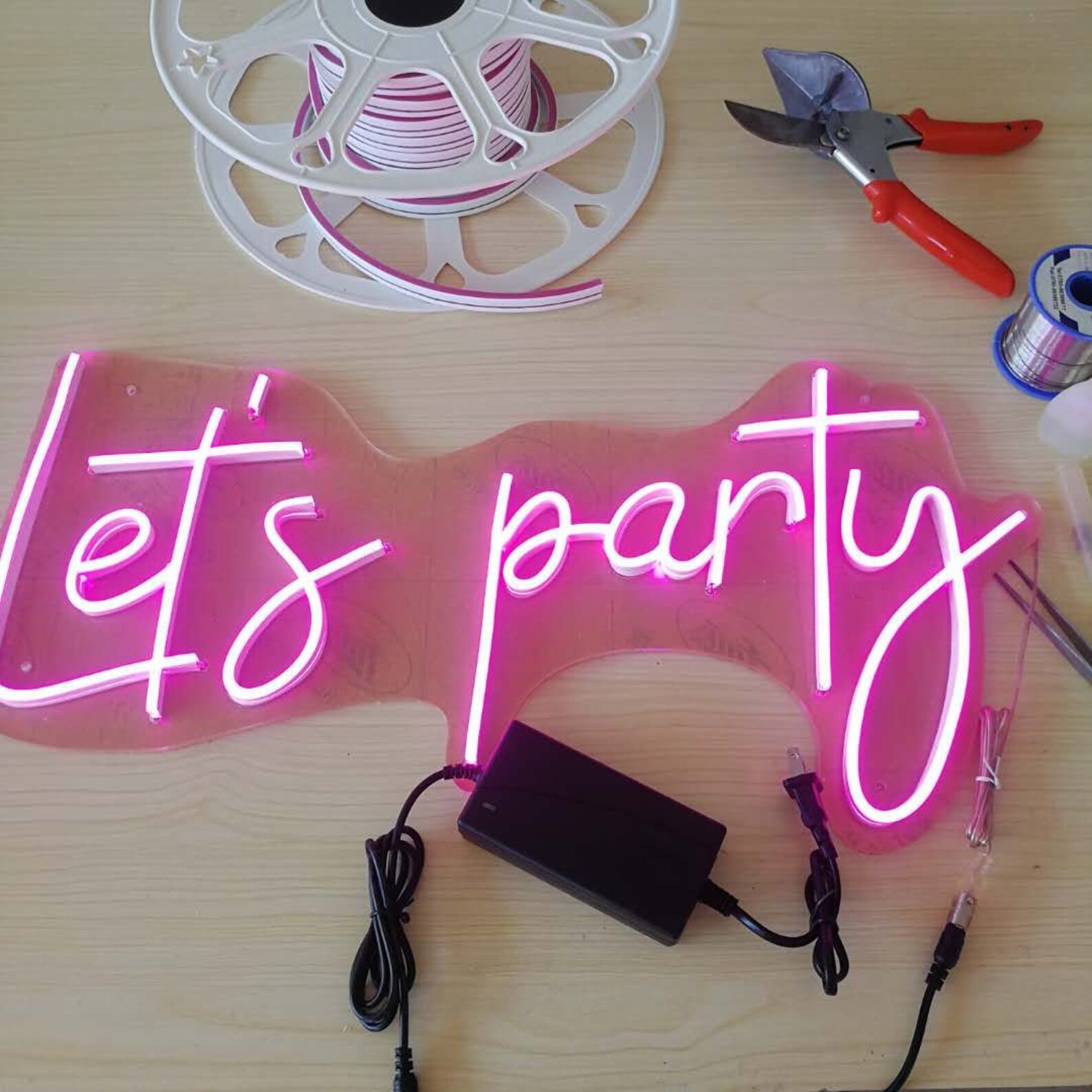 Let's Party Custom Neon Sign Flex Led Neon Light Sign Led | Etsy