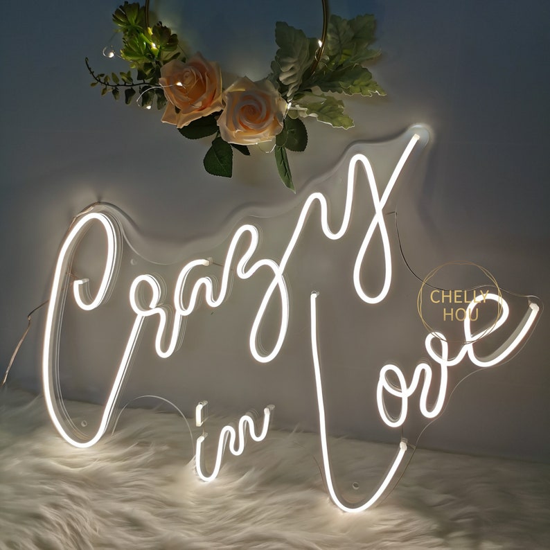 Custom Neon Crazy in Love Neon Sign Custom Wedding Party Neon | Etsy