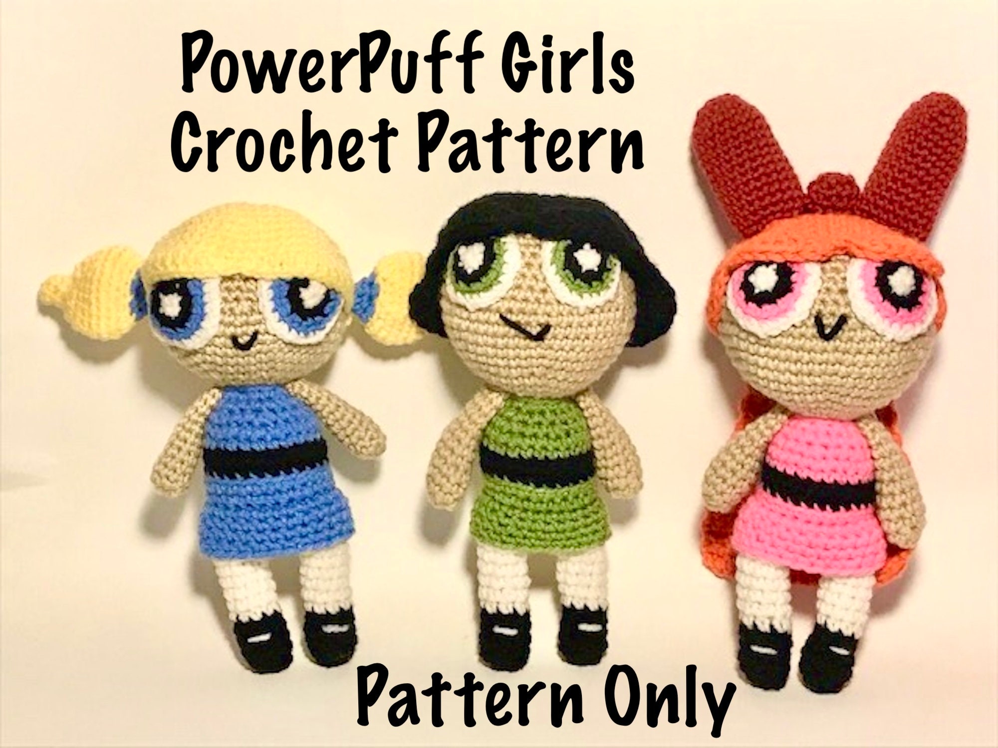 Powerpuff Girls Digital Pattern Crochet Blossom Buttercup Bubbles - Etsy