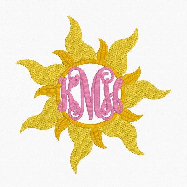 Tangled Sun Embroidery Svg - Etsy