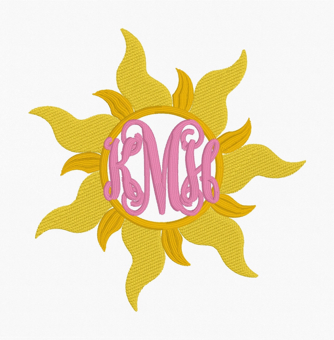 Tangled Rapunzel Sun Embroidery Design 4 Sizes - Etsy