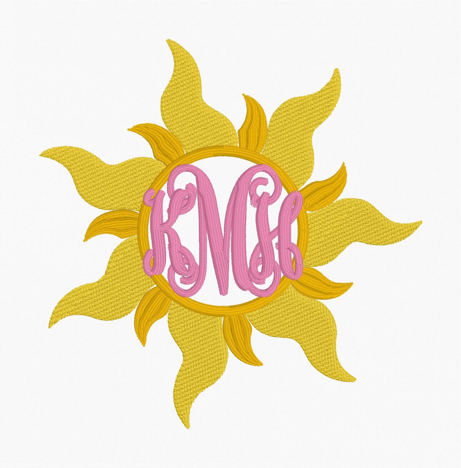 Tangled Rapunzel Sun Embroidery Design 4 Sizes - Etsy