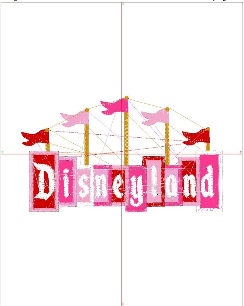 Disneyland Flags Embroidery Design 4 Sizes - Etsy