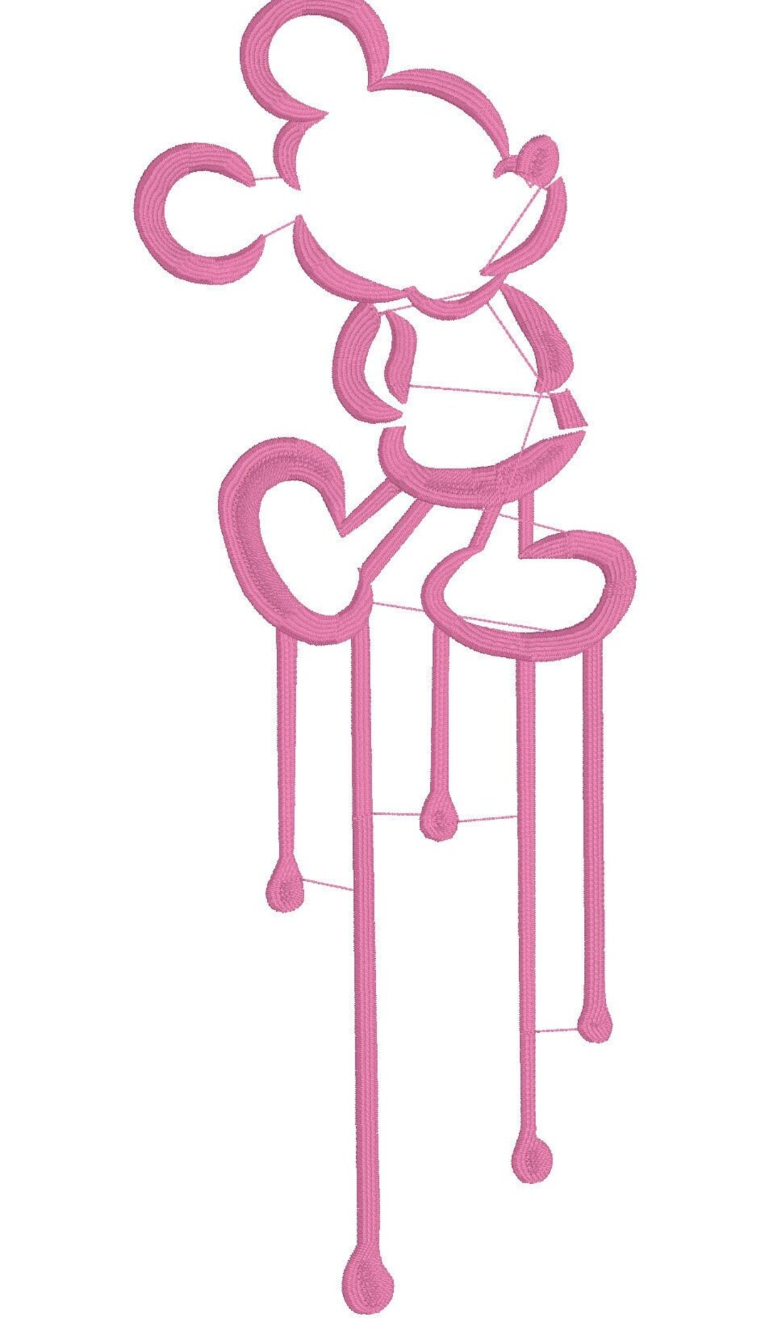 Mickey Mouse Drip Embroidery Design 5 Sizes - Etsy